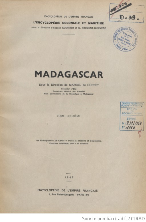 Encyclopédie de l'Empire français ; 4. Madagascar / sous la direction ...